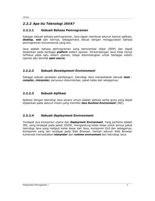 Jeni Intro1 Bab02 Pengenalan Bahasa Java PDF Jeni Intro1 Bab02 Pengenalan Bahasa Java PDF