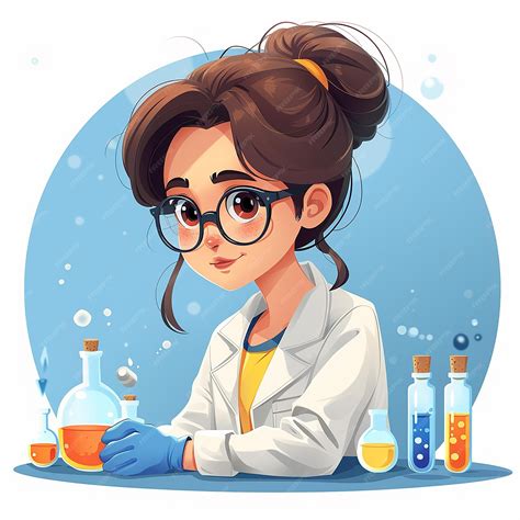 Cute Scientist Formulating Hypotheses Cartoon Vector Illustration Premium Ai Generated Image