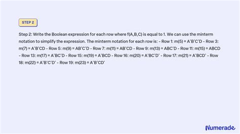 Solved 5 Find The Minimum Boolean Expression For The Table Shown Below Use This Truth Table