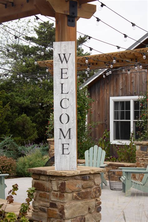 Rustic Farmhouse 5ft Vertical Front Porch Welcome Sign Porch Decor