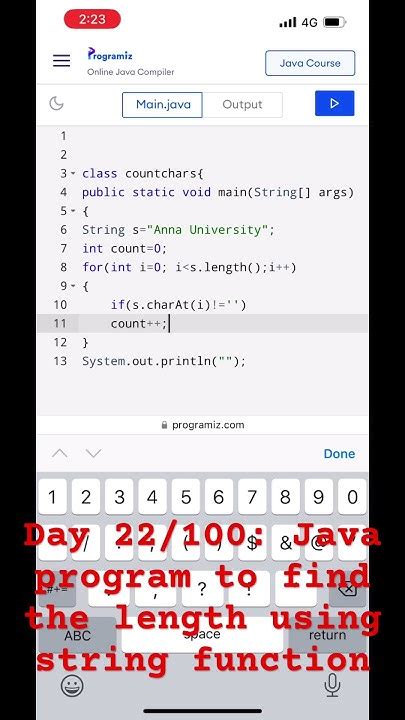 23 Java Program To Count The Number Of Characters In A String