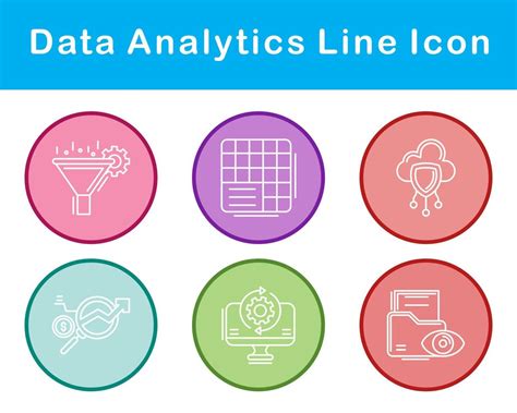 Data Analytics Vector Icon Set 21359470 Vector Art At Vecteezy