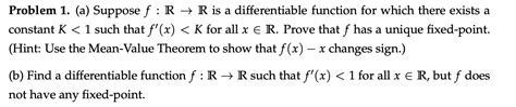 Solved Problem A Suppose F R R Is A Differentiable Chegg Com