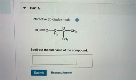 solved part a interactive 3d display mode hc c f ch ch3