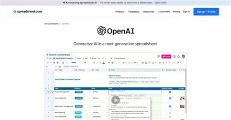 Openai In Spreadsheet Ai Tool • Anyfp