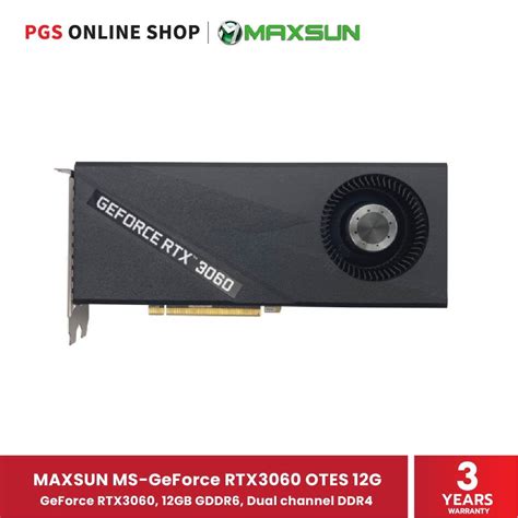 Maxsun Ms Geforce Rtx3060 Otes 12g การ์ดจอ Geforce Rtx3060 12gb
