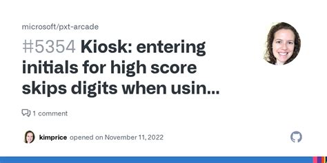 Kiosk Entering Initials For High Score Skips Digits When Using Arrow