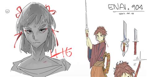 Illustration Anime Character Design Eri Character Sheet Pixiv