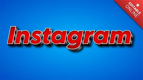 Instagram | Editable 3D News | Text Effect Generator