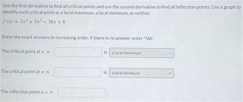 Solved Use the first derivative to find all critical points | Chegg.com