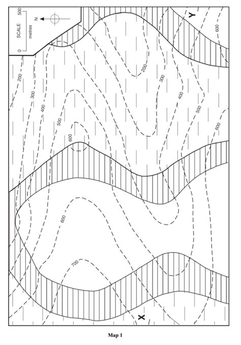 solved on map 1 draw structure contours for the upper and