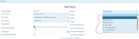 How To Remove Clinicians From Drop Down List In Add Form Window In