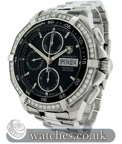 Tag Heuer Aquaracer Chronograph Diamond Bezel 7609 Caf2014 Watches