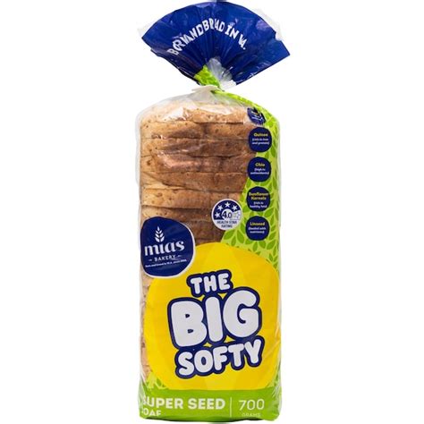 Mias The Big Softy Super Seed Bread 700g Woolworths