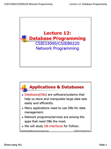 Database Programming In Python Pdf Relational Database Databases