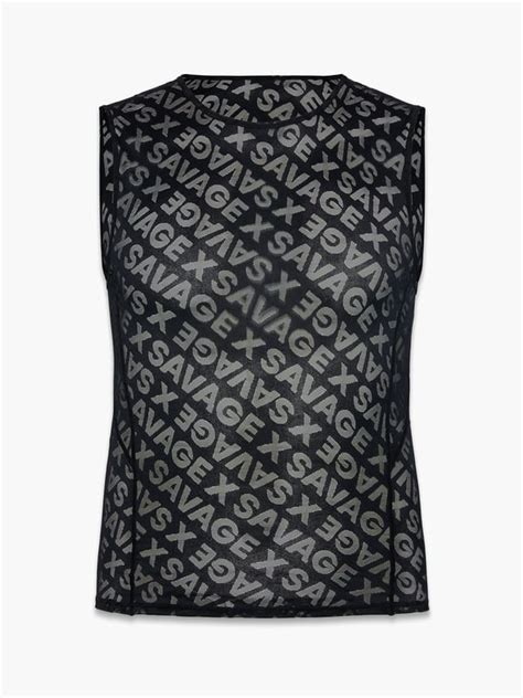 Breakout Base Layer Graphic Mesh Tank Top Savage