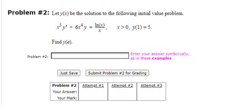 Solved Problem Let Y X Be The Solution To The Chegg Com