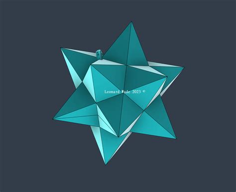 Small Stellated Dodecahedron Ornament By Leonard Printables Store