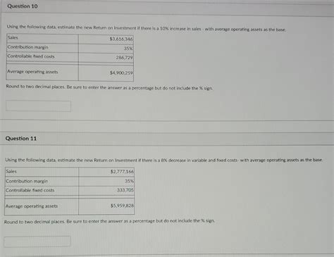 Solved Using The Following Data Estimate The New Return On