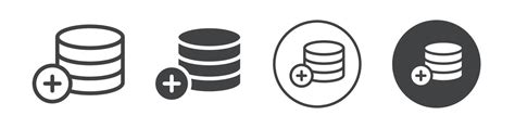 Add Database Icon Logo Outline 49780982 Vector Art At Vecteezy