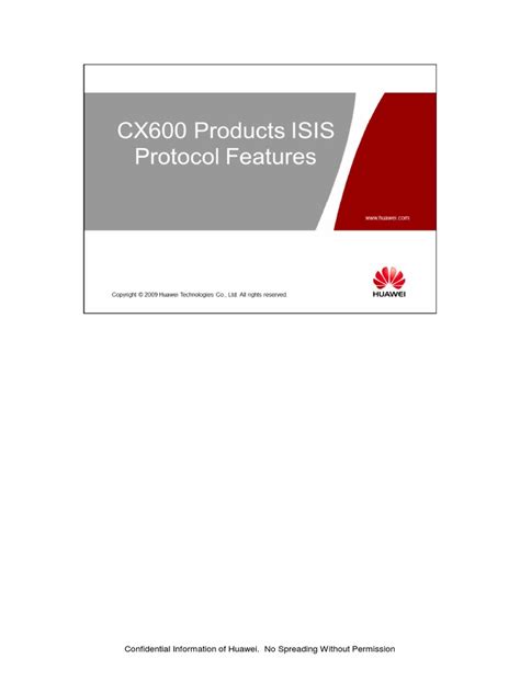 01 Cx600 Products Isis Protocol Features Pdf Networking