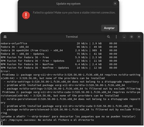 Cant Update My System Should I Just Wait For Nobara 37 Rnobaraproject
