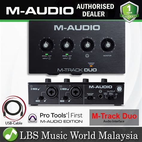 M audio M Track Duo USB Audio Interface พรอมอนพต XLR ตว และซอฟตแวร Bundle M Audio M