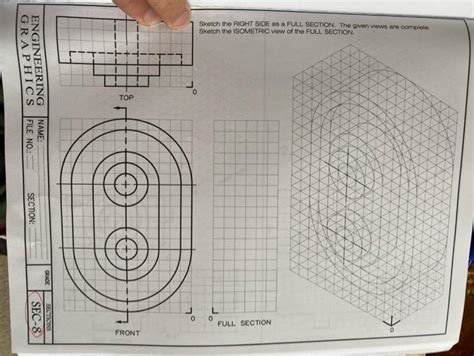 Solved Sketch The HORIZONTAL VIEW As An OFFSET SECTION Draw Chegg Com
