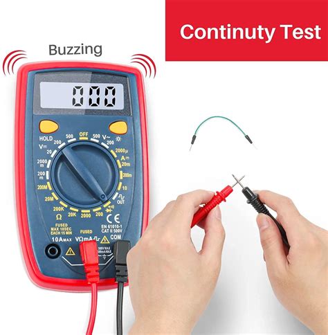 Multimeter Kit With Continuity Beep For Grounding Laptops Devices Shielded Cords And More