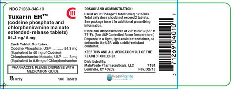 Tuxarin Package Insert Prescribing Information