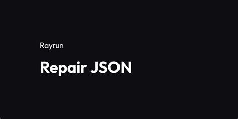 Repair Json