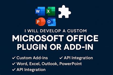 Develop Microsoft Office Addin Plugin Outlook Office Addin Office