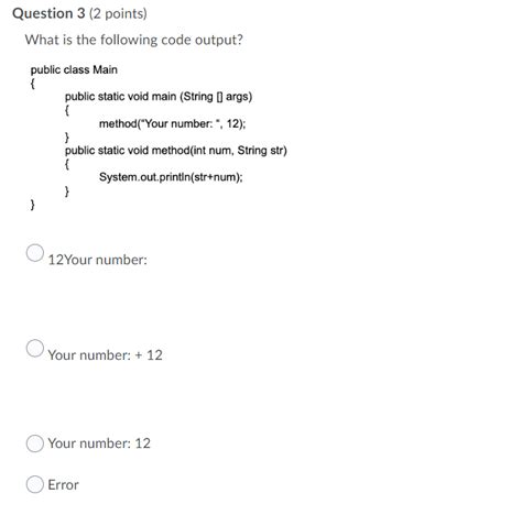 Solved Question 1 2 Points Saved What Is The Following