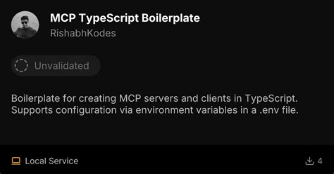 Mcp Typescript Boilerplate Mcp Ser · Lobehub