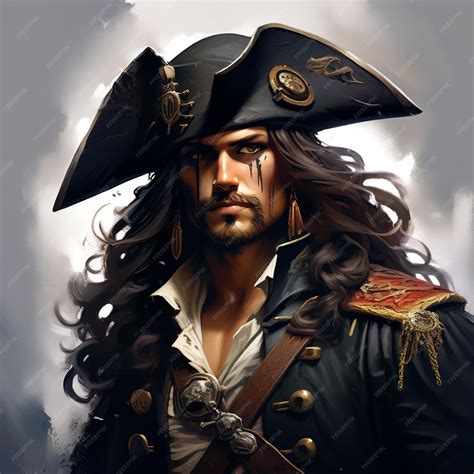 Illustration Of A Captain Pirate Premium Ai Generated Image