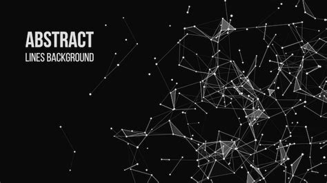Premium Vector Vector Technology Background Plexus Effect Abstract