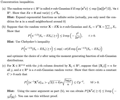 Concentration Inequalities I A The Random