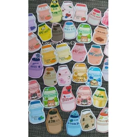 Jual ISI 10 STIKER STICKER BOTOL MINUM STIKER BOTOL MINUMAN STIKER MINUMAN STIKER