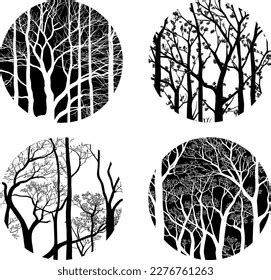 Tree Branch Set Icon Vector Stock Vector Royalty Free Shutterstock