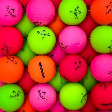 Colored Golf Balls High Visibility Matte Pink Yellow