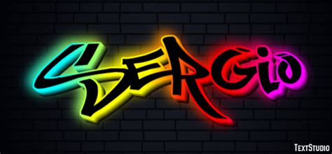 Sergio Efecto De Texto Y Diseño De Logotipos Nombre