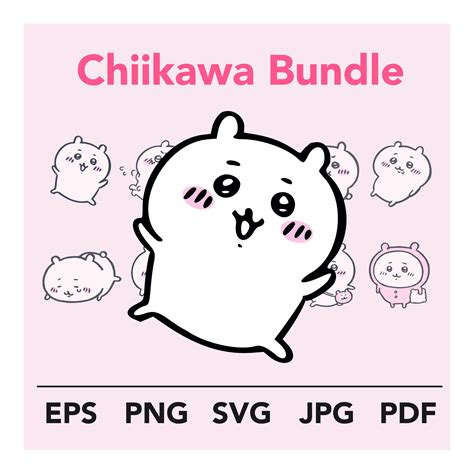 Chiikawa Svg Bundle Kawaii Anime Cat Digital Stickers For Cricut