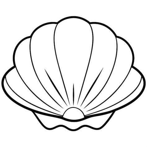 Bivalve Vector Illustration Line Art Premium Ai Generated Vector