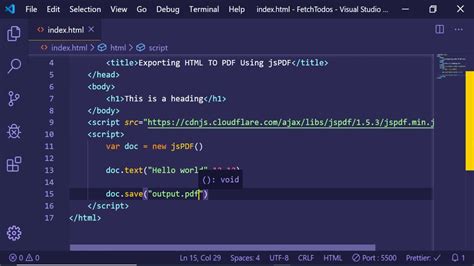 JsPDF Tutorial Exporting HTML To PDF In JsPDF JsPDF Example YouTube