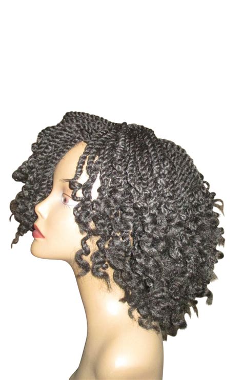 Essence Wigs Curly Kinky Twists Crochet Wig Black Natural Hair Marley Two Strand Twist Unit
