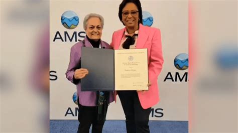7news Veronica Johnson Accepts Prestigious Meteorology Award