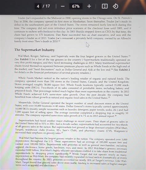 Solved The Trader Joe S Case Deals With Decision Making And Chegg Com