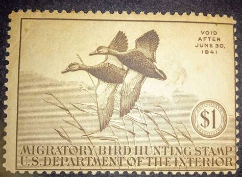 United States Of America Infamous America Duck Hunting Permit Stamps