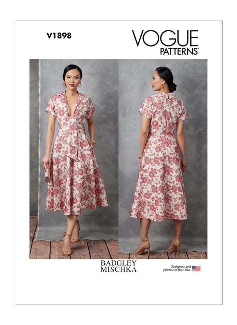 Vogue Pattern V1898 Misses Dress By Badgley Mischka Sewdirect