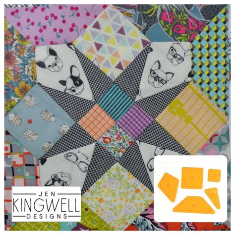 4 Patch Star Tempter Patchwork Template Set By Jen Kingwell Designs By Jen Kingwell Designs